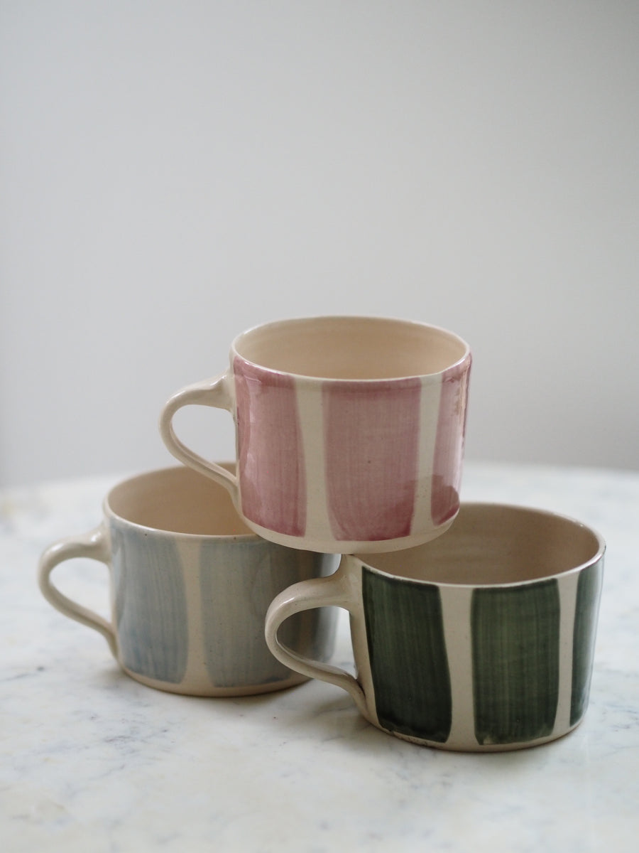 Wonki Ware Stripe Handmade Mugs – The Botanical Candle Co.