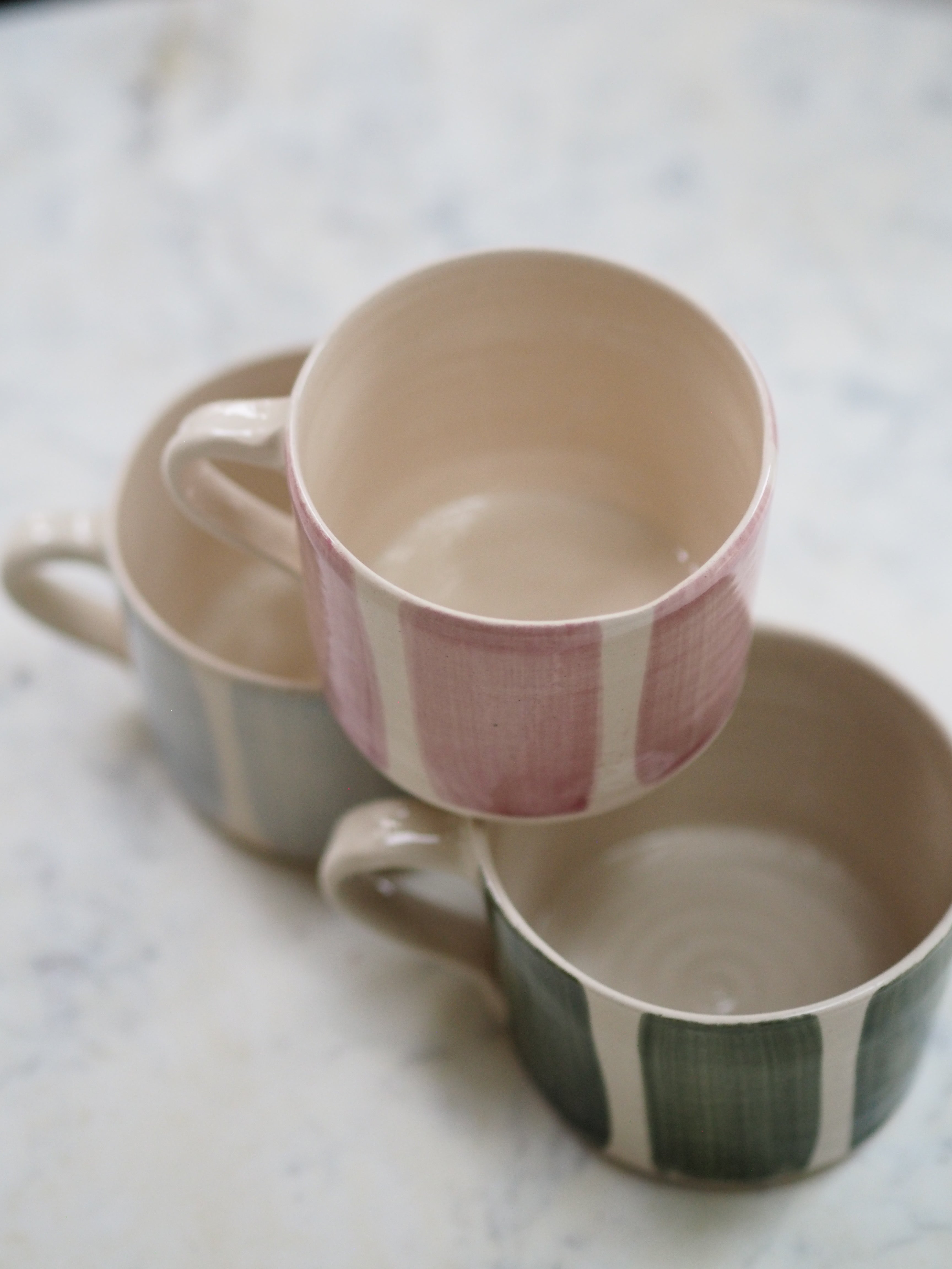 Wonki Ware Stripe Handmade Mugs – The Botanical Candle Co.