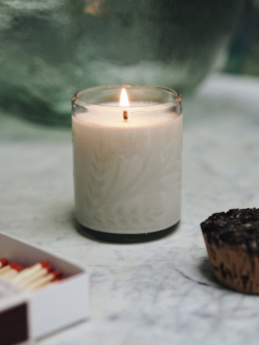 Etched Glass Candles – The Botanical Candle Co.