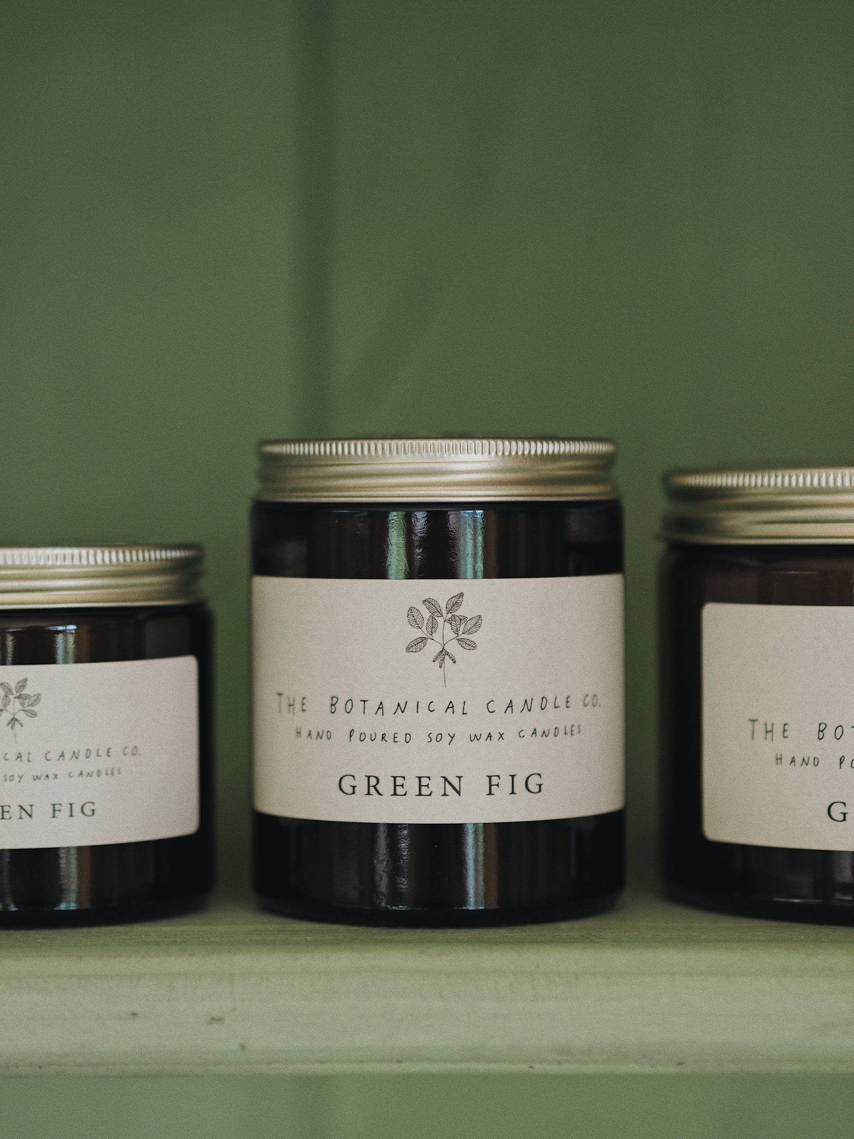 Green Fig Scented Soy Candles in Amber Jars – The Botanical Candle Co.