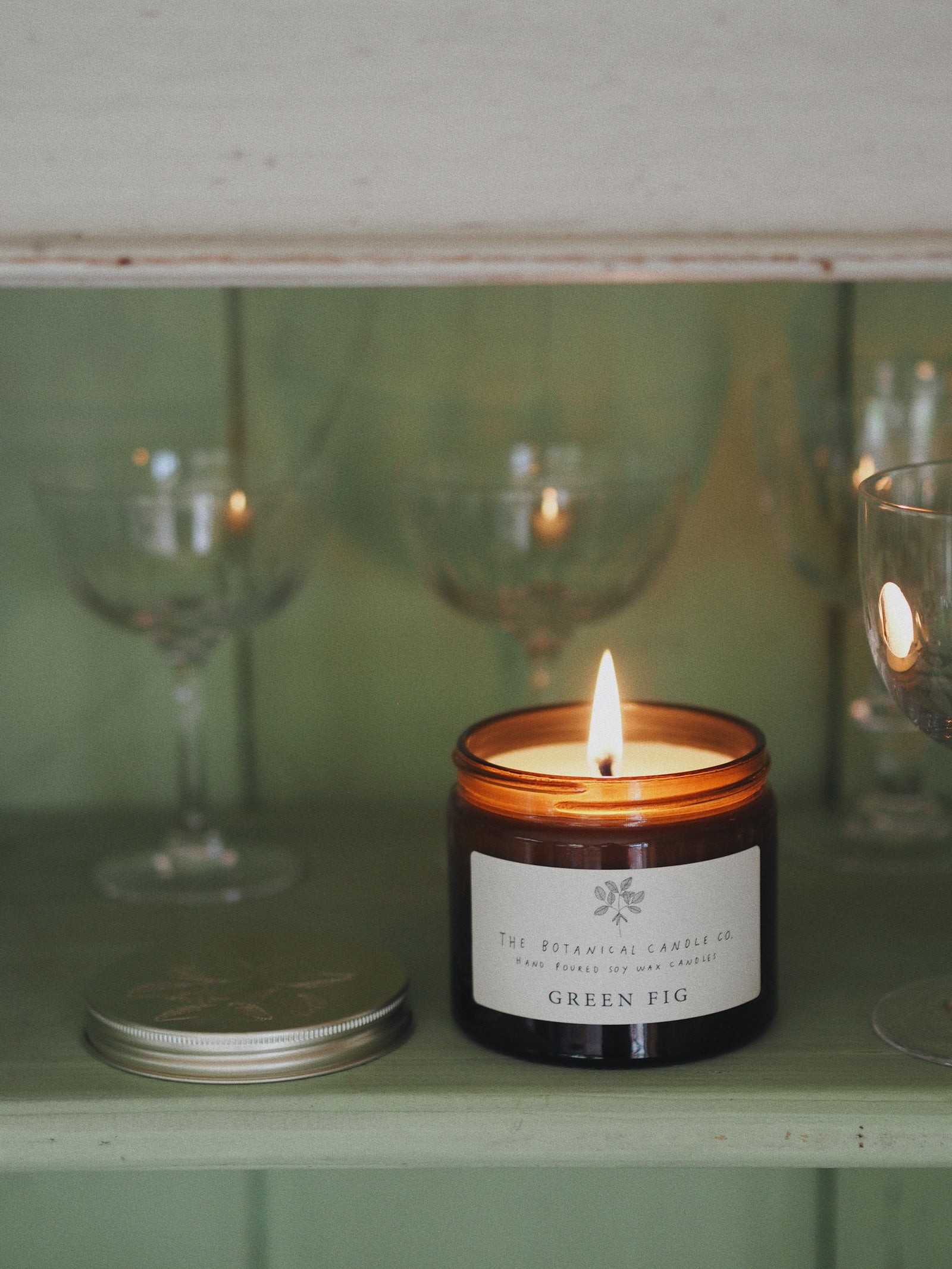 Green Fig Scented Soy Candles in Amber Jars – The Botanical Candle Co.