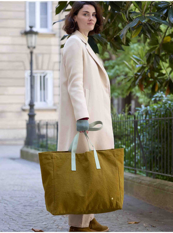 Tote Bag Ochre & Teal – The Botanical Candle Co.